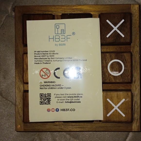 HB3F | Games | Tic Tac Toe Block | Poshmark